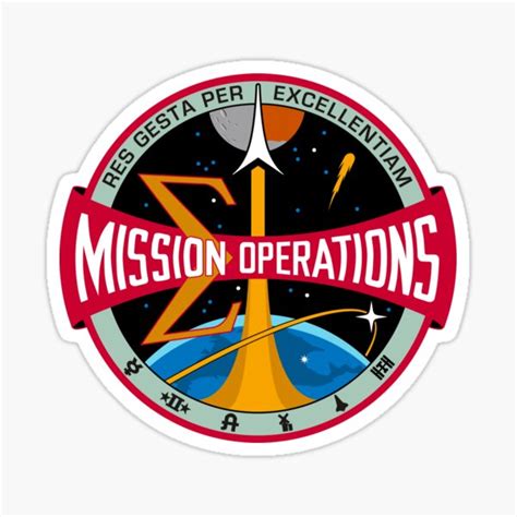 Nasa Flight Operations Directorate Patch Sticker For Sale By