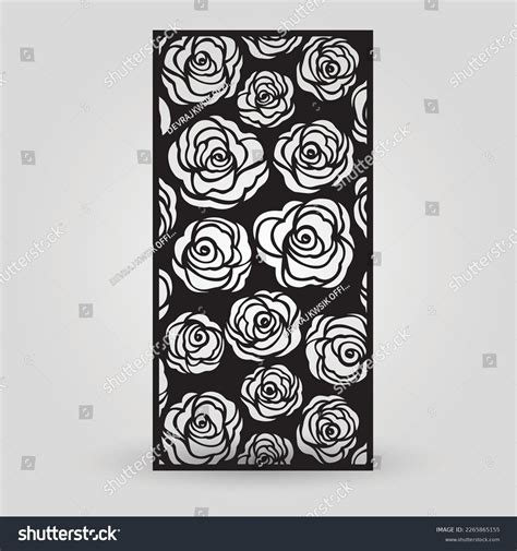 Cnc Laser Cut Pattern Flower Jali Stock Vector Royalty Free 2265865155 Shutterstock