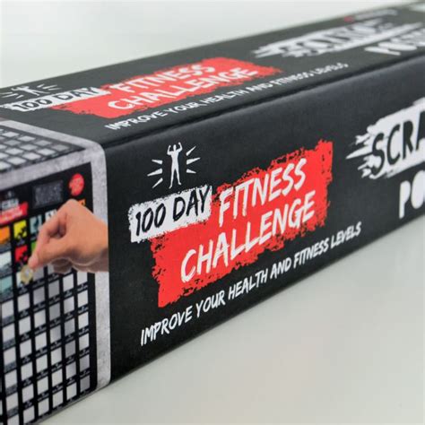 100 Day Fitness Challenge Scratch Off Poster The T Experience