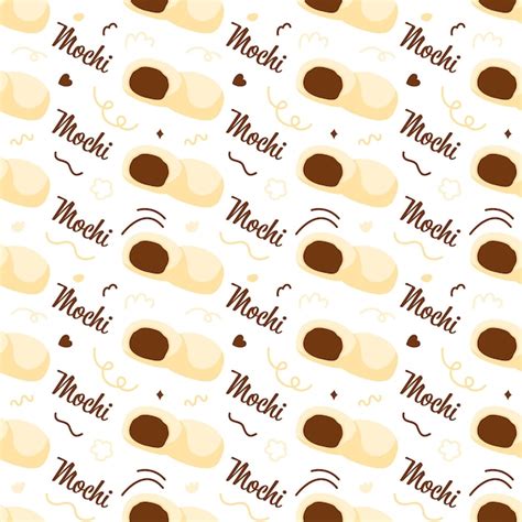 Premium Vector Seamless Pattern With Mochi For Decoration
