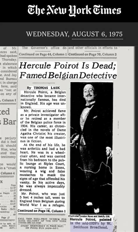 50 Years Since Hercule Poirots Death The Fictional Detective Who