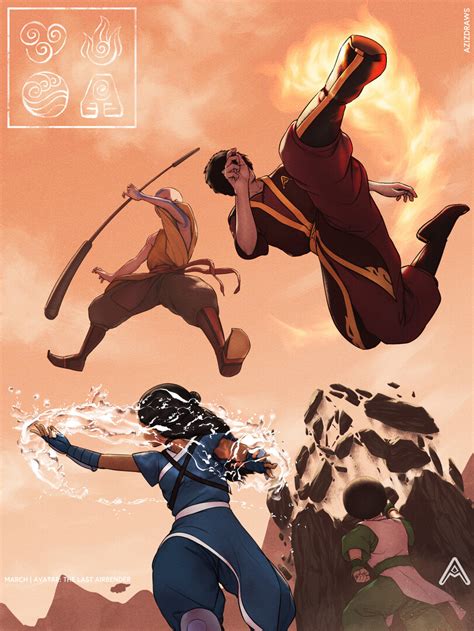 ﻿azizdraws﻿march I Avatar The Last Airbender Aang 331﻿march I