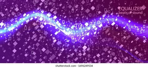 Binary Code Vector Equalizer Neon Tech Stock Vector Royalty Free