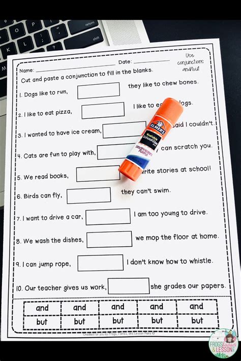 Teaching Conjunctions In First Grade Fabulous Charts And Activities