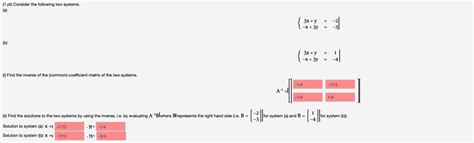 Solved 1 Pt Consider The Following Two Systems A