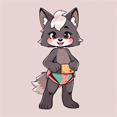 Loona The Wolf Wearing A Diaper Furryai