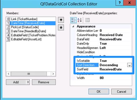 Setting A Default Sort In An Editable SData DataGrid In The Infor CRM Web Client Customer FX