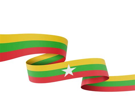 Myanmar Flag Design National Independence Day Banner Element