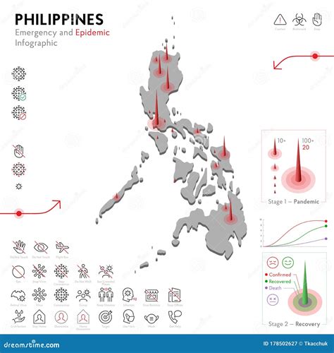 Philippines Infographic Map Vector Illustration