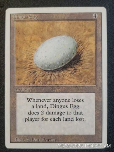 Dingus Egg Revised Nm Artifact Rare Magic The Gathering Mtg Card