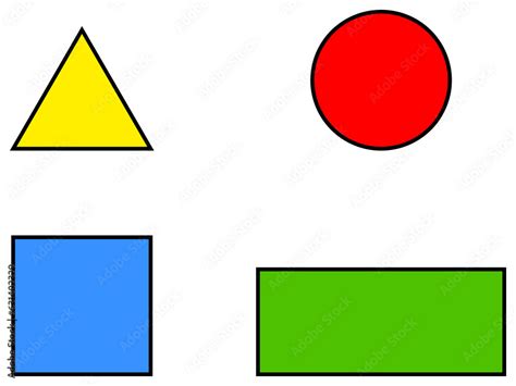 Geometric Basic Shape Triangle Circle Square And Rectangle Stock Illustration Adobe Stock