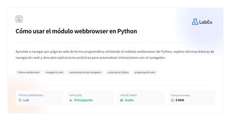 Cómo Usar El Módulo Webbrowser En Python Labex