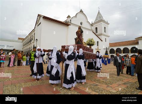 Easter Holy Weeks Religious Procession Tunja Boyacá Colombia South
