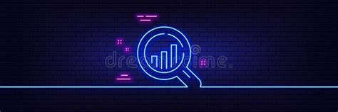 Seo Analysis Line Icon Web Targeting Chart Sign Traffic Management Neon Light Glow Effect