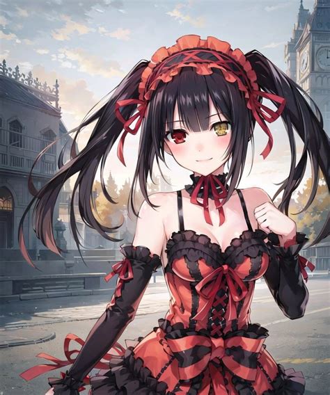 Tokisaki Kurumi Аниме девушка Милые рисунки Богини
