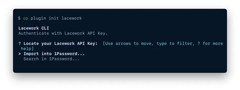 Use 1password To Authenticate The Lacework Cli With Biometrics 1password Developer