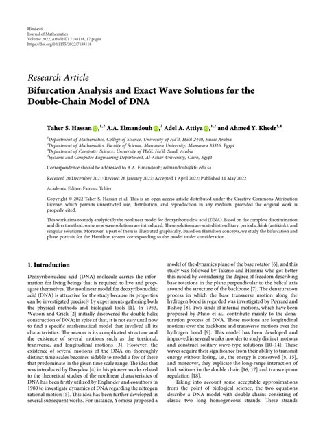 Pdf Bifurcation Analysis And Exact Wave Solutions For The Double