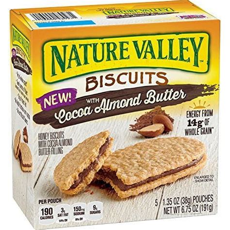 Nature Valley Biscuits With Cocoa Almond Butter 5 Count Box Pack Of 3