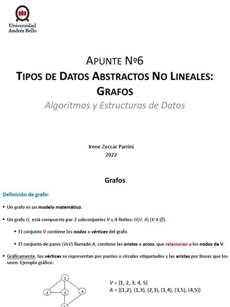 Apuntes Nº6 Grafos Pdf Download Free Pdf Vértice Teoría De
