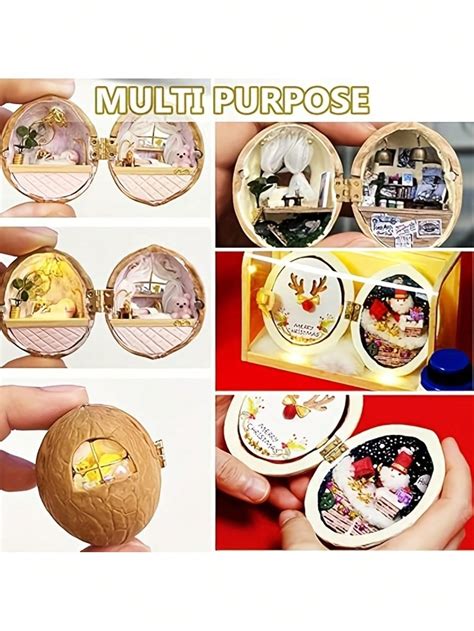 20pcs Gold Tone 2 Fold Mini Hinge With Nails Flat Hinge 4 Hole Small