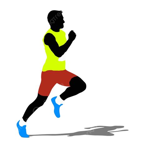 Running Silhouettes Vector Illustration Sprint People Road Vector
