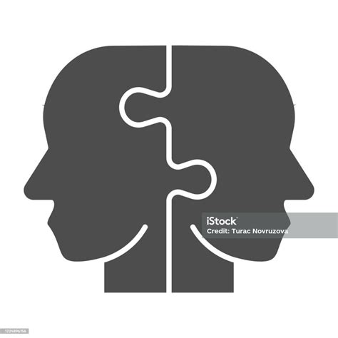 兩個拼圖形成人頭固體圖示拼圖男性頭部符號 字形樣式象形圖在白色背景移動概念和網頁設計的創意商業標誌向量圖形向量圖形及更多一個人圖片 Istock