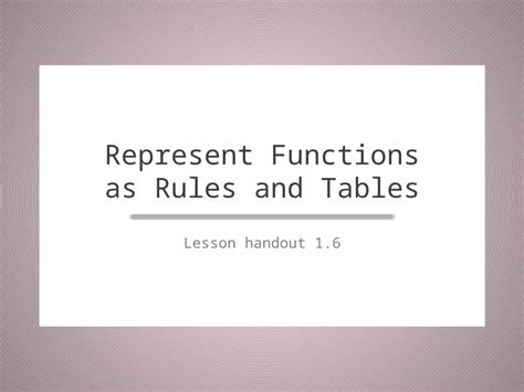Pptx Identify The Domain And Range Of A Function Example 1 The Input Output Table Shows The Pptx Identify The Domain And Range Of A Function Example 1 The Input Output Table Shows The