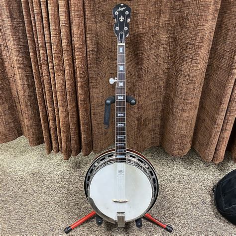 Saga 5 String Banjo 80s Mahogany Reverb