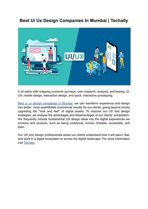 PPT Best Ui Ux Design Companies In Mumbai Techally PowerPoint
