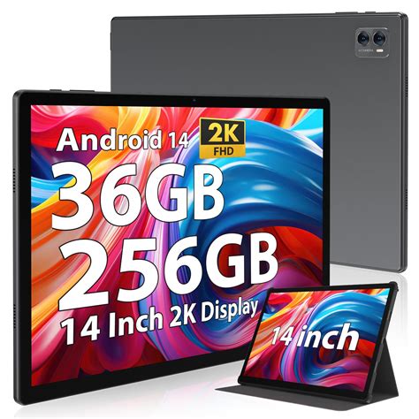 Powmus Tablet 14 Inch Ultra Big Android 14 Tablets 256gb Storage