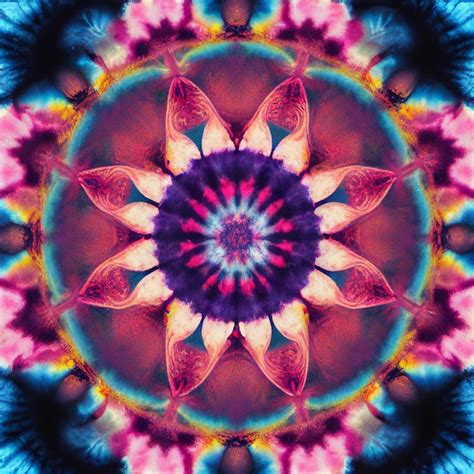 Premium Photo Tie Dye Mandala Background Hippie Colorful Shirt Wallpaper