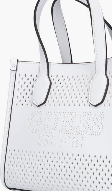 Witte Guess Handtas Katey Perf Mini Tote Omoda