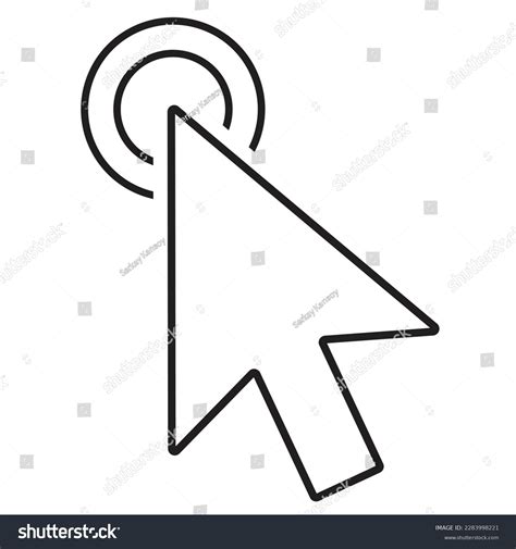 Cursor Pointer Click Icon Flat Style Stock Vector Royalty Free Shutterstock