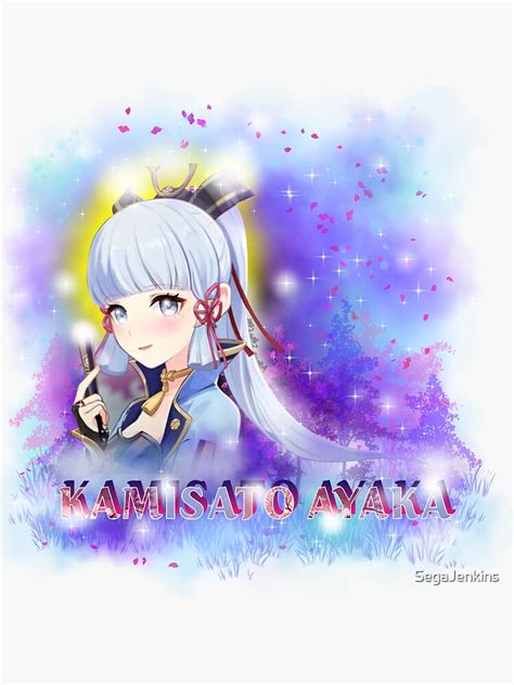 Ayaka Cryo Inazuma Waifu Sticker For Sale By Segajenkins Redbubble