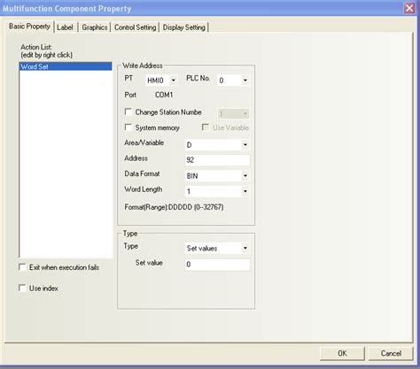 How To Set A Word In The Plc From The Hmi With Multifunction Components