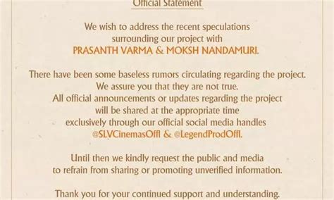 Prashanth Varma Clears The Air On Mokshagnas Debut Prashanth Varma