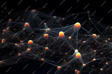 Premium AI Image | Abstract illustration of neural network nodes