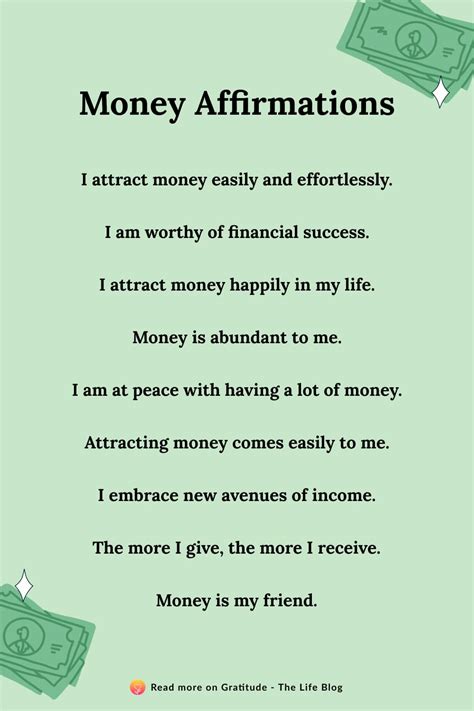 100 Money Affirmations For Financial Abundance And Wealth
