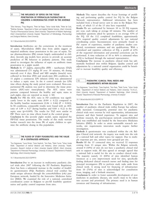 Pdf 8 The Influence Of Sepsis On The Tissue Penetration Of