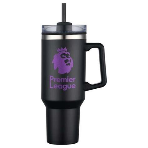 40 Oz Pp Lined Double Wall Tumbler With Handle Straw Custom Printed