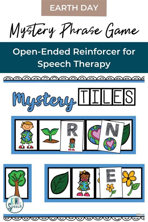 Open Ended Reinforcer Game For Any Goal In Speech Therapy Earth Day