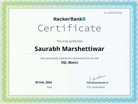 Saurabh M On Linkedin Excited To Announce My Recent Achievement Of Becoming Certified In Sql