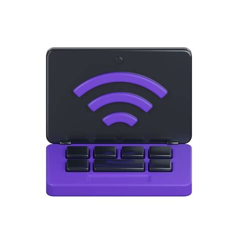Premium Photo Laptop With Wifi Sign Isolated On White