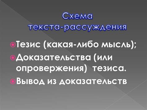 Рассуждение словесное изложение разъяснение развитие подтверждение