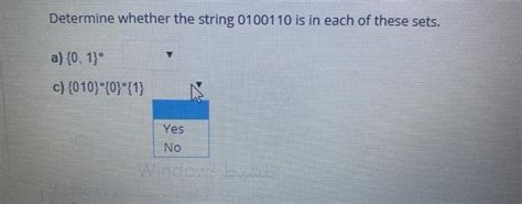 Solved Determine Whether The String 0100110 Is In Each Of