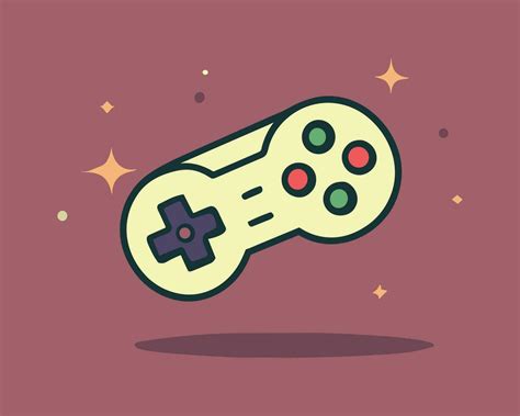 Joypad Vector Flat Color Icon Game Joystick Vector Graphics 33951155