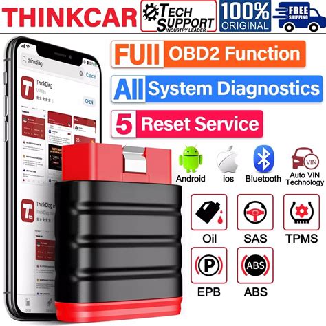 THINKCAR Thinksafe Bluetooth OBD2 Scanner Automotive Full System ...