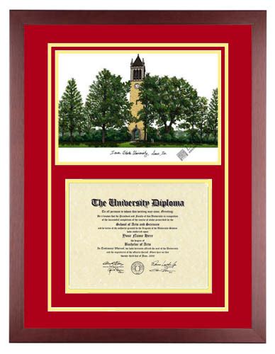 Iowa State University ISU Cyclones Diploma Artworks