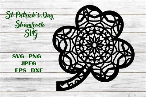 St Patricks Day Mandala Shamrock Svg Svg Clover 3181773
