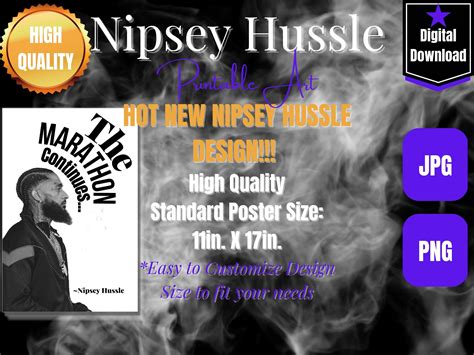 Nipsey Hussle Inspirational Quote Printable The Marathon Continues